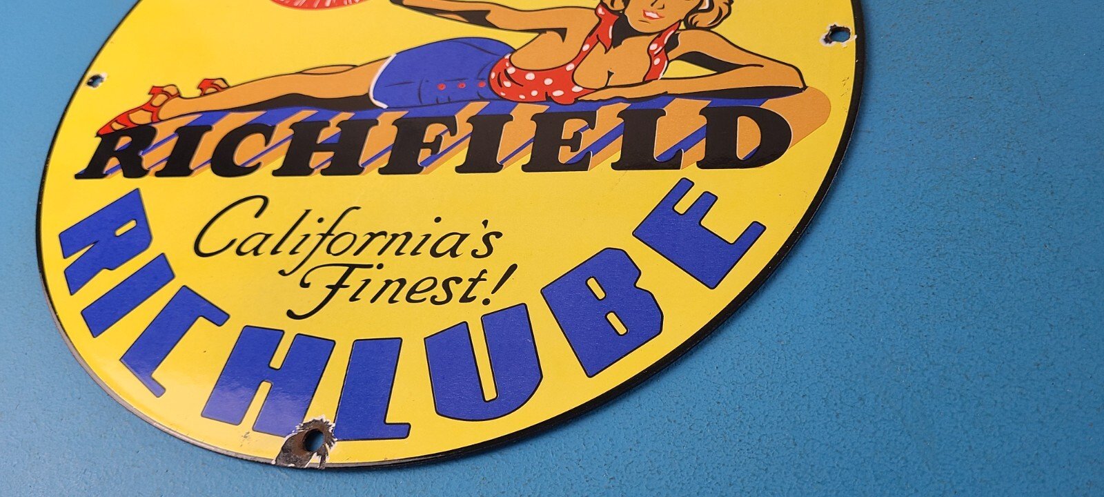 Historic Richfield Richlube Californias Finest Pinup Sign
