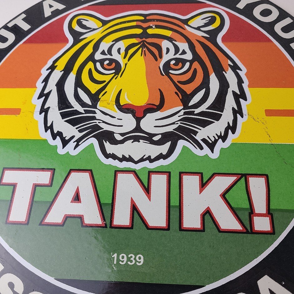 Vintage Esso Gasoline Sign – Tiger Gas Service Station Tank Porcelain ...