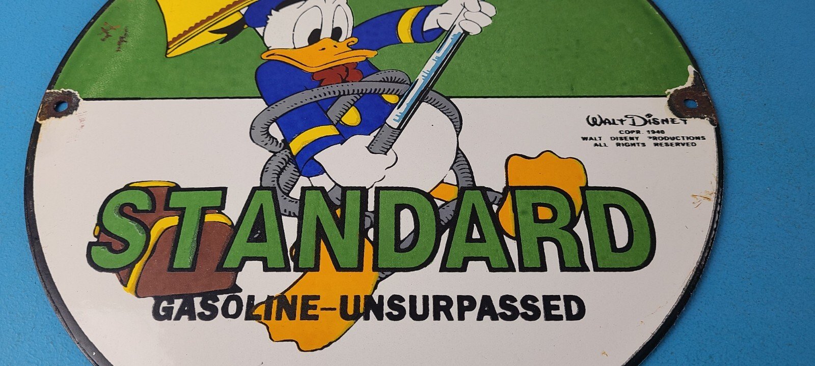 Vintage Standard Gasoline Sign – Gas Oil Pump Plate Porcelain Walt ...