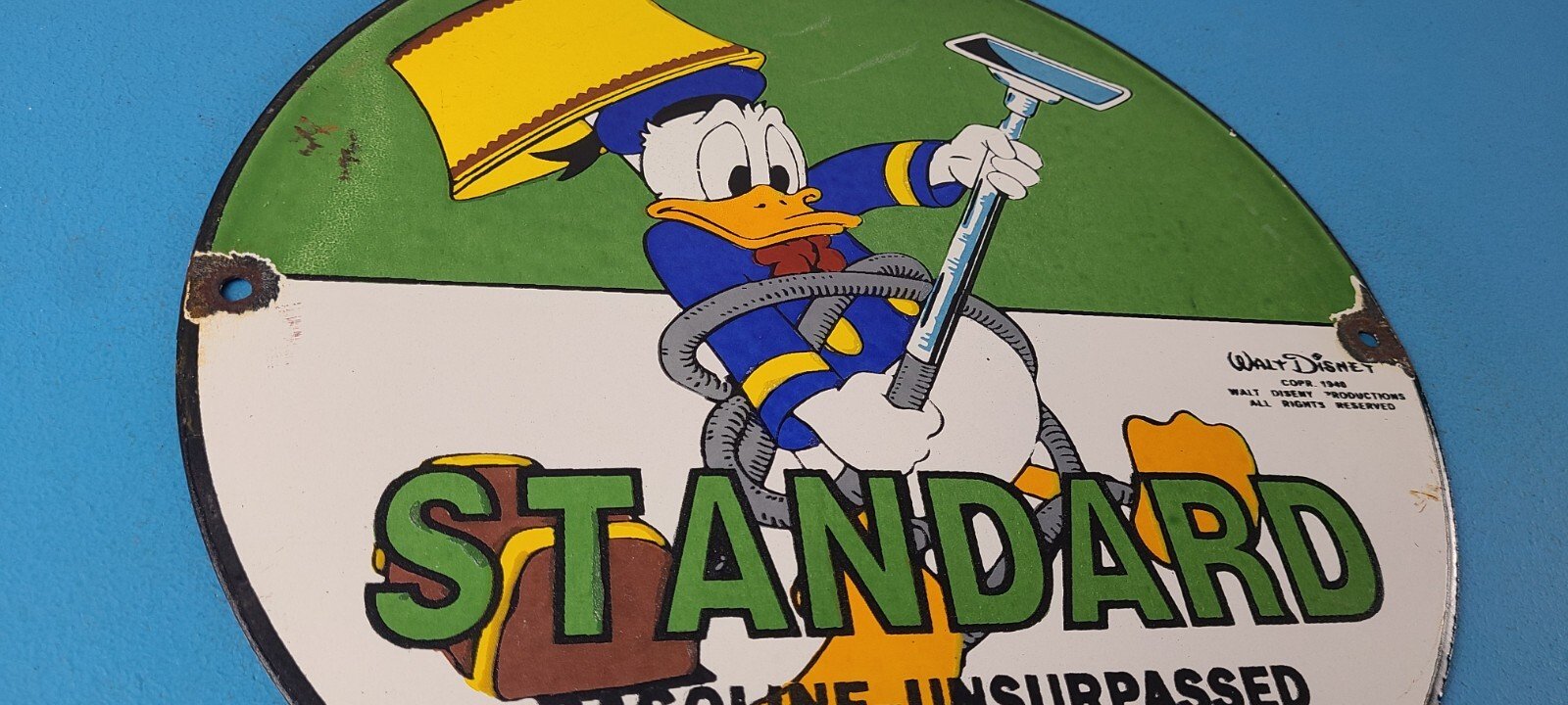 Vintage Standard Gasoline Sign – Gas Oil Pump Plate Porcelain Walt ...