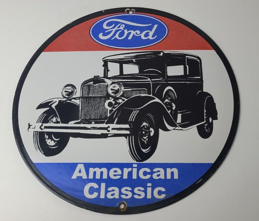 Vintage Ford Motors Sign – American Classic Garage Gas Automotive ...