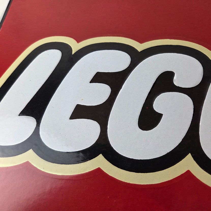 Vintage LEGO Logo Sign – Square Red Porcelain Enamel Advertising Sign ...